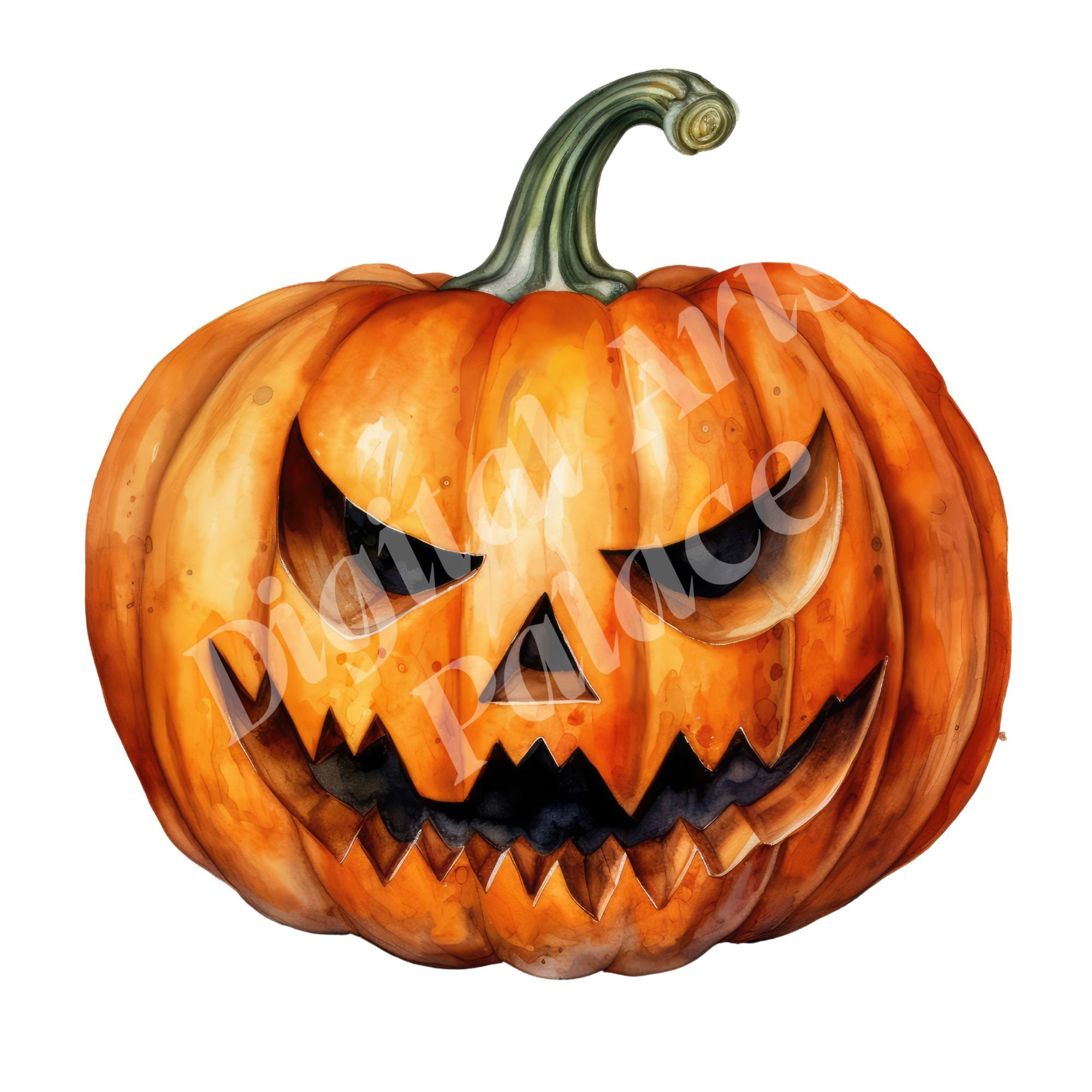 Jack-o-lantern Clipart Bundle - Halloween Pumpkin Clipart - Pngs ...