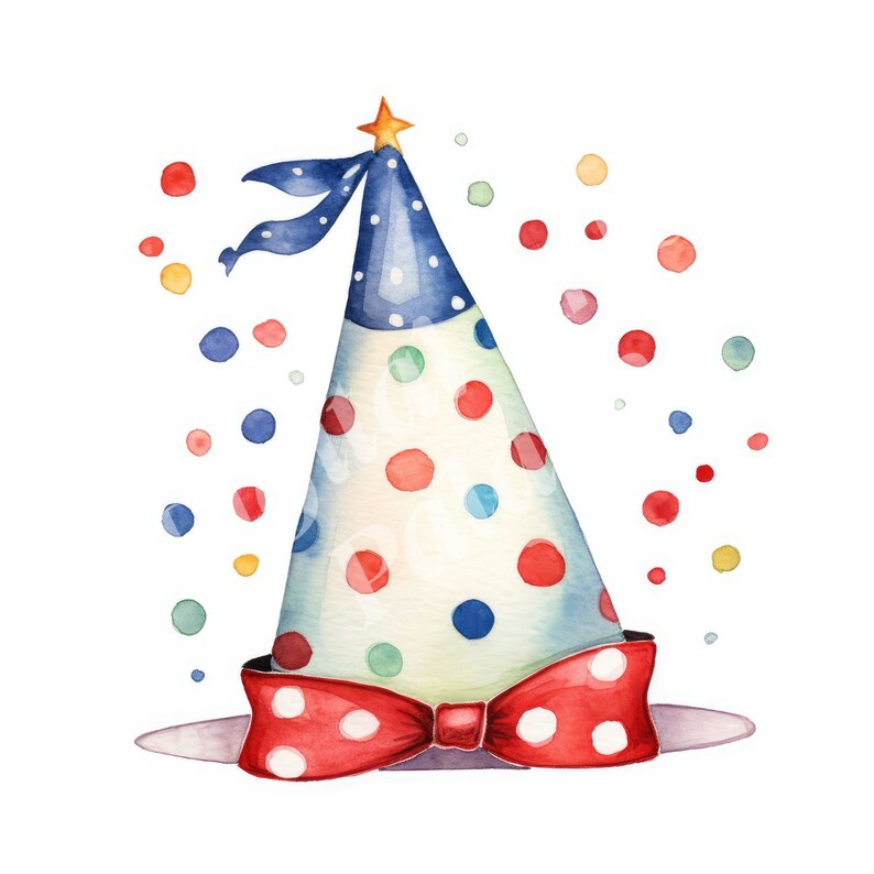 Birthday Hat Clipart, Party Hat Clipart, Jpgs, Instant Digital Download ...