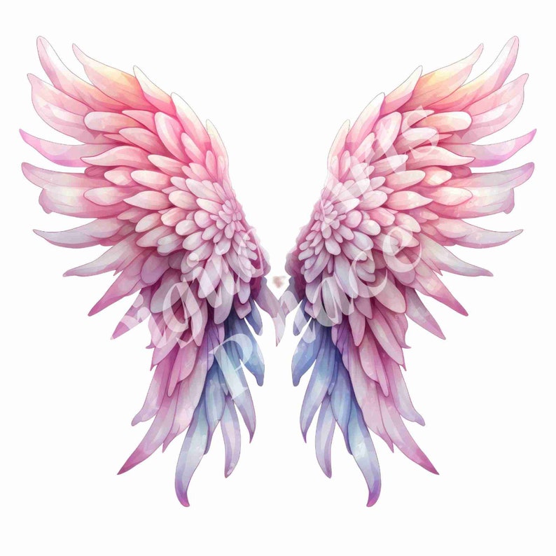 Angels Wings Clipart, Angelic Fantasy Clipart, Jpgs, Instant Digital ...