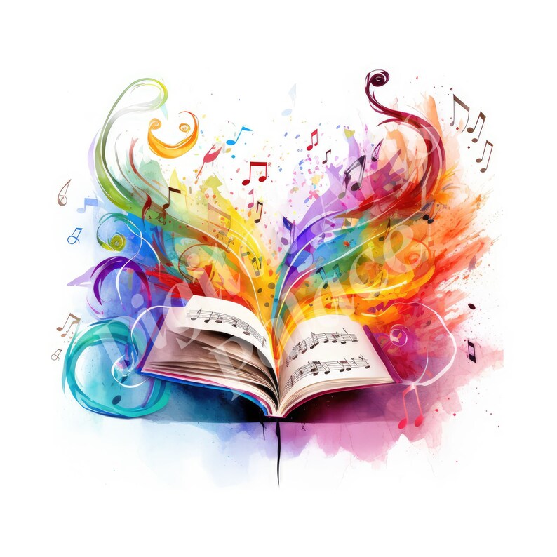 Fantasy Music Book Clipart, Fantasy Book Clipart, Jpgs, Digital ...