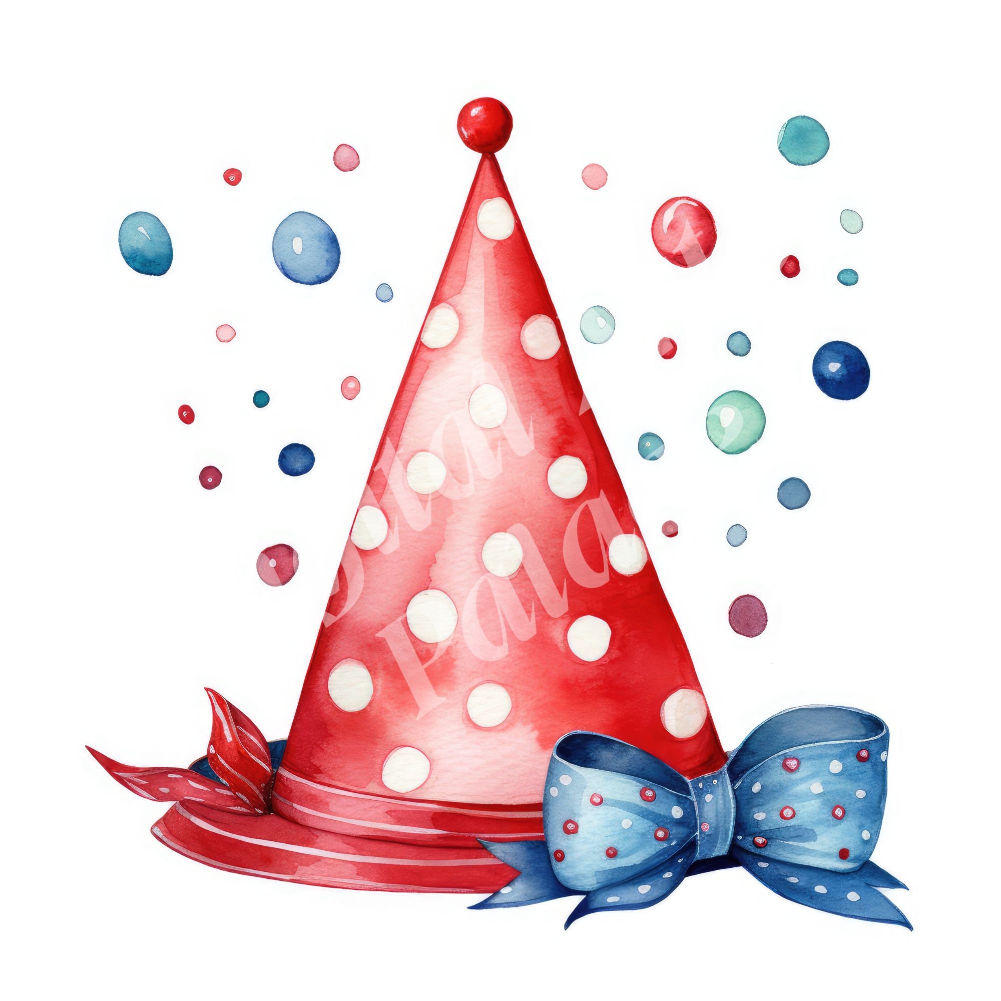 Birthday Hat Clipart, Party Hat Clipart, Jpgs, Instant Digital Download ...