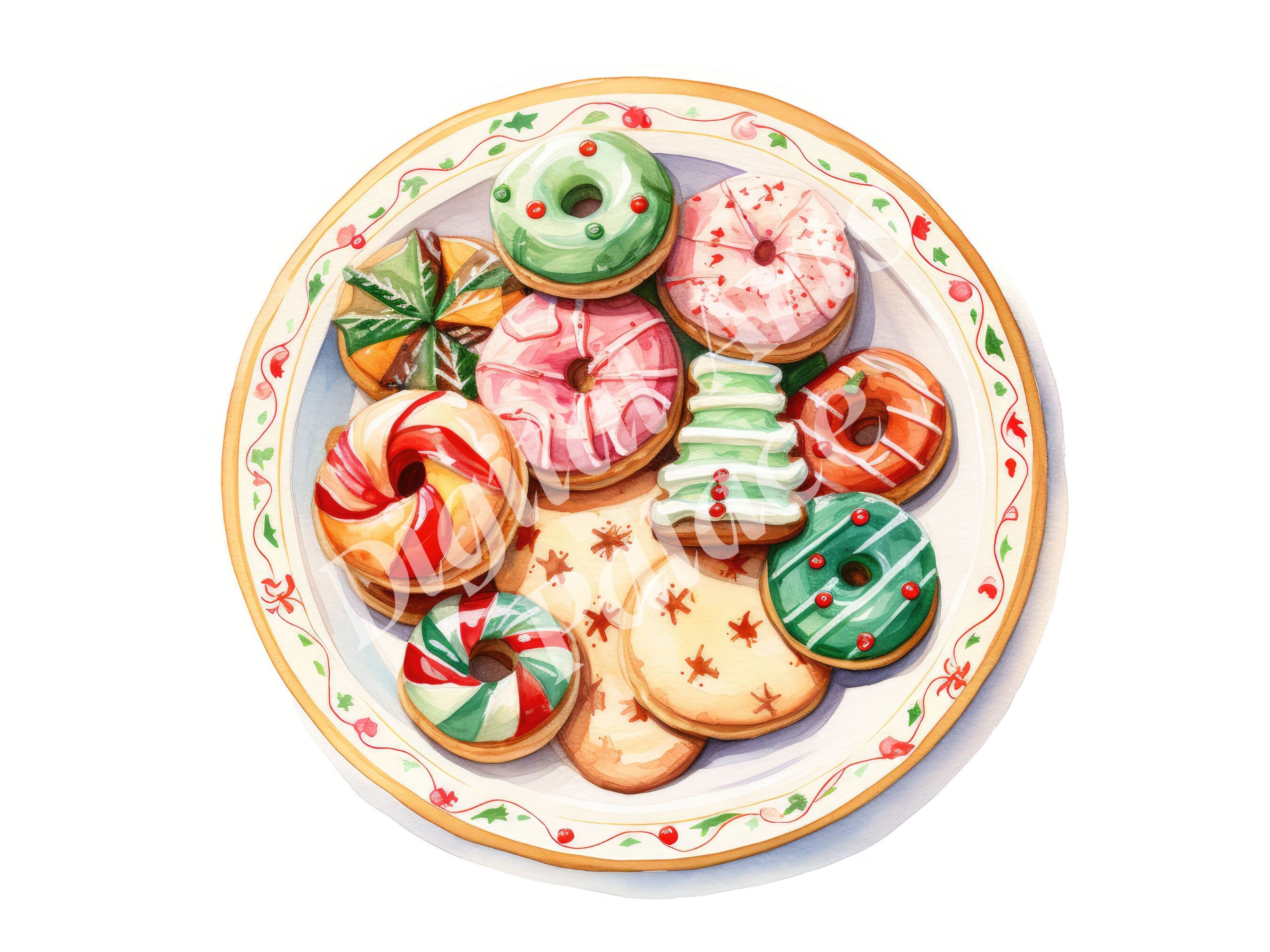 Plate Of Sugar Cookies Clipart