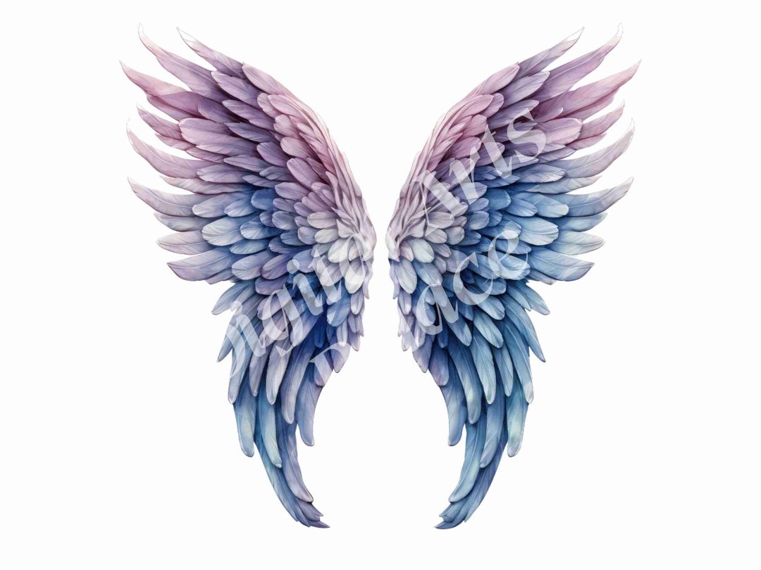 Angels Wings Clipart - Angelic Fantasy Clipart - Pngs - Instant Digital ...