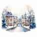 Winter Village Clipart, Christmas Village Clipart, Jpgs, Instant ...