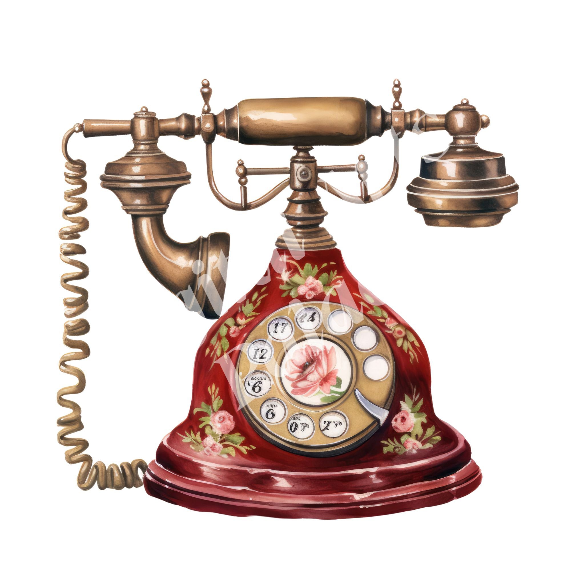 Vintage Telephone Clipart Telephone Clipart Jpgs Instant - Etsy