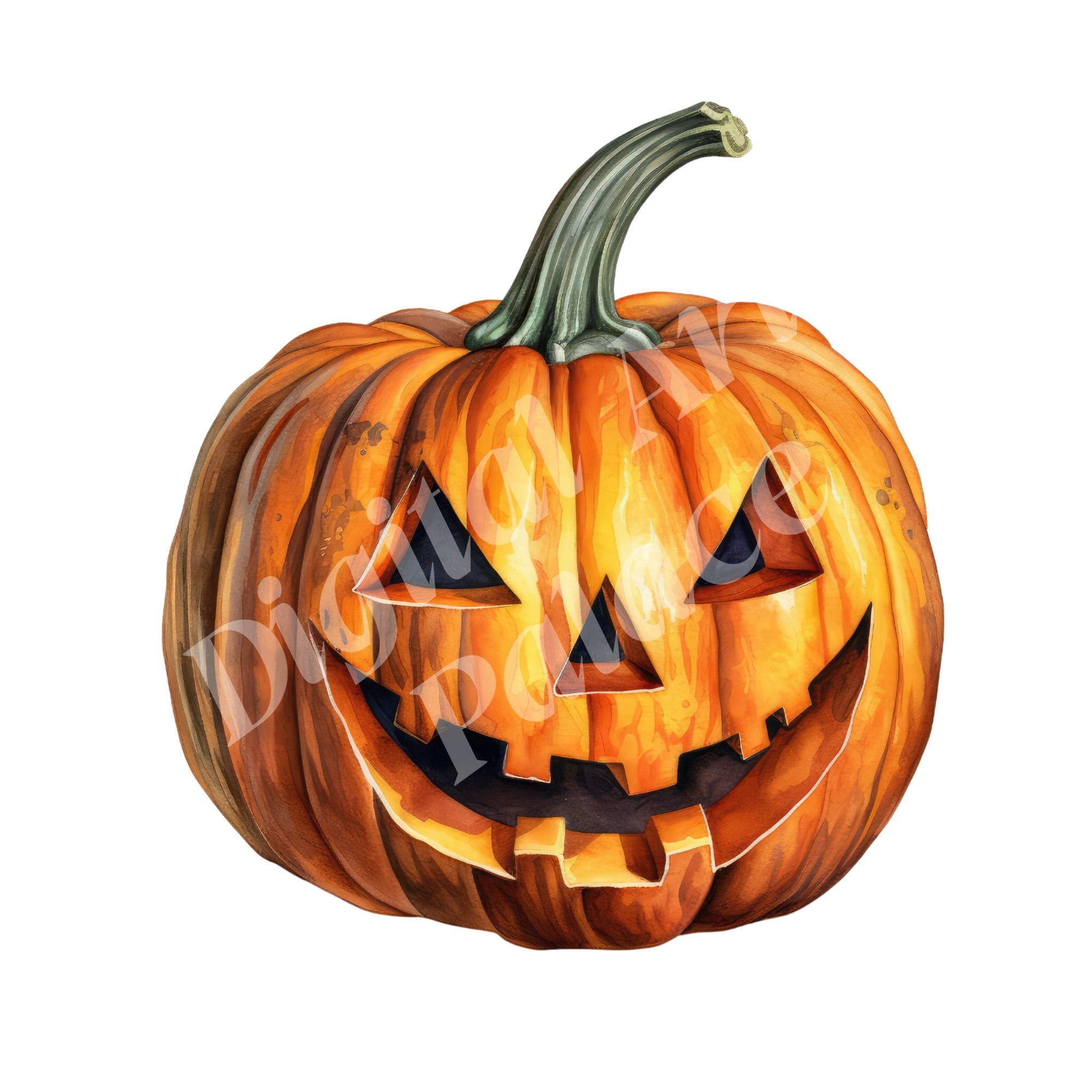 Jack-o-lantern Clipart Bundle Halloween Pumpkin Clipart Pngs Instant ...