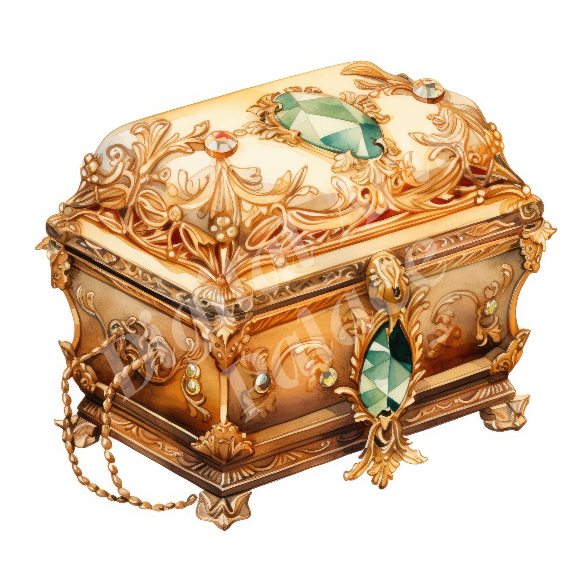 Jewelry Box Clipart Vintage Jewelry Box Clipart Instant - Etsy