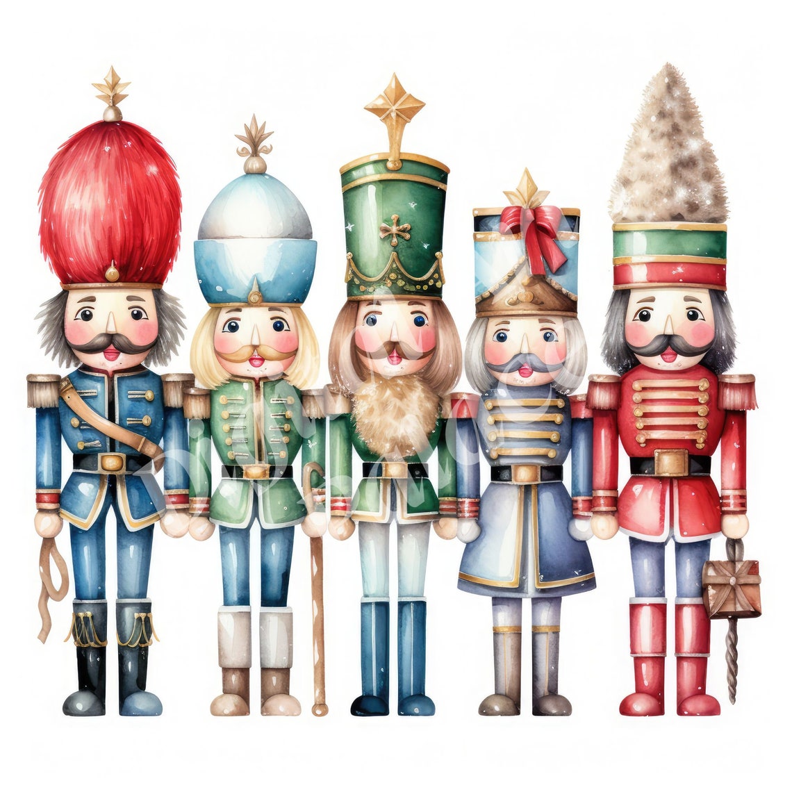 Nutcrackers Clipart, Christmas Clipart, Jpgs, Instant Digital Download ...