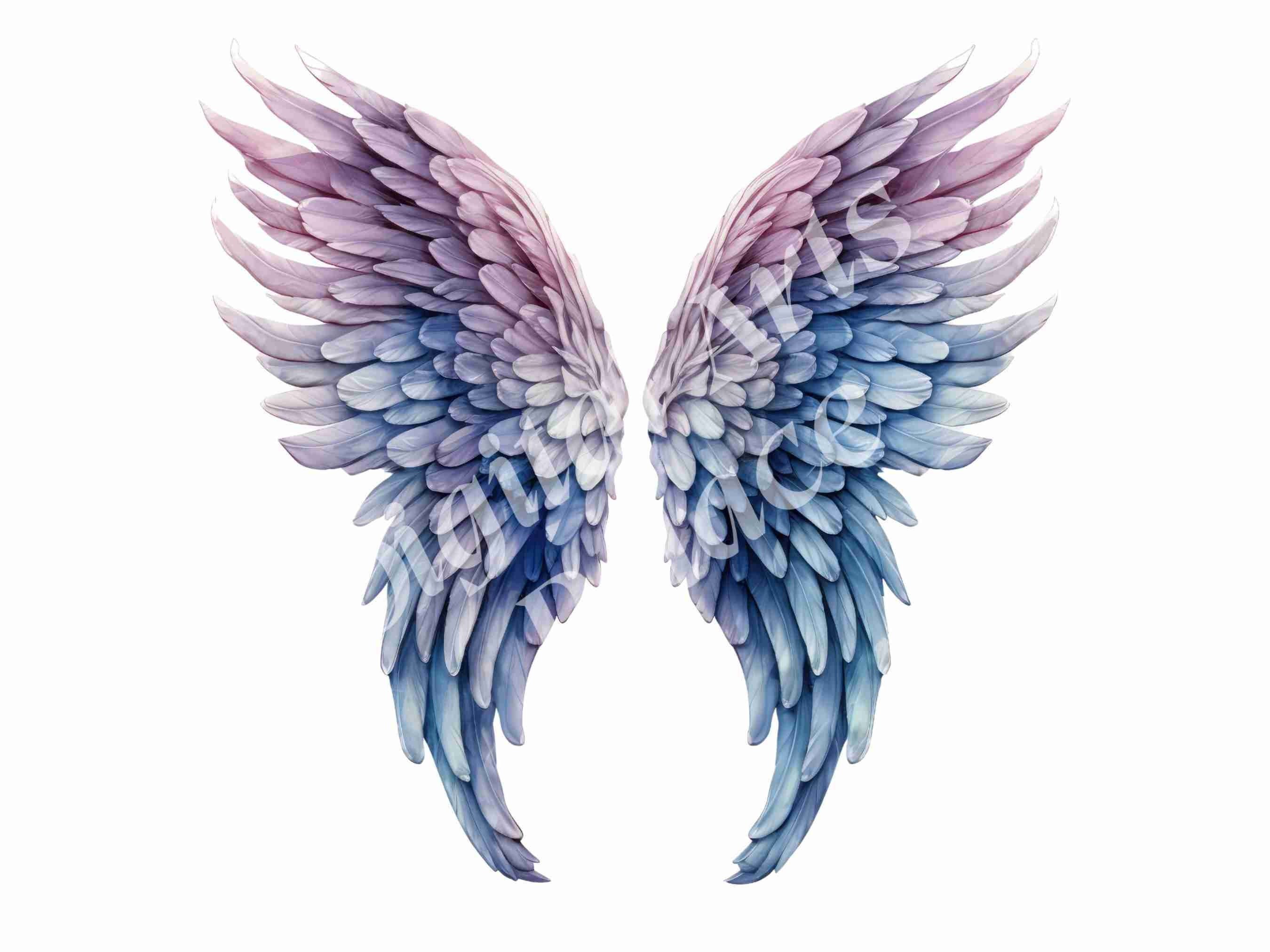 Angels Wings Clipart, Angelic Fantasy Clipart, Jpgs, Instant Digital ...