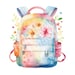 Backpack Clipart, Watercolor School Backpack Clipart, Jpgs, Instant ...