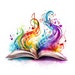 Fantasy Music Book Clipart, Fantasy Book Clipart, Jpgs, Digital ...