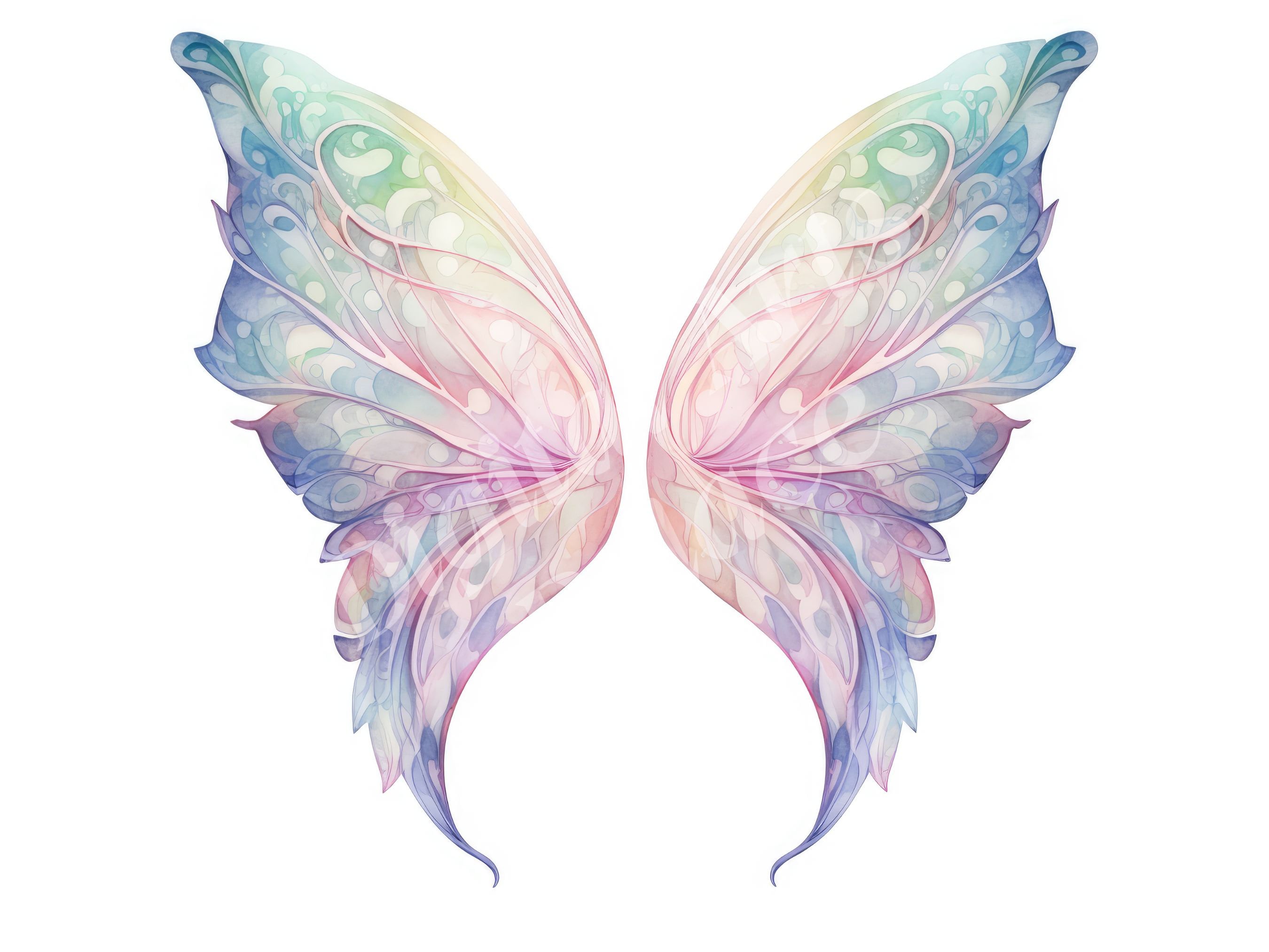 Fairy Wings Clipart, Fantasy Wings Clipart, Jpgs, Instants Digital ...