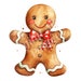Gingerbread Man Clipart Christmas Clipart Jpgs Instant Digital Download ...