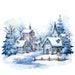 Winter Village Clipart, Christmas Village Clipart, Jpgs, Instant ...