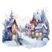 Winter Village Clipart, Christmas Village Clipart, Jpgs, Instant ...