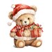 Teddy Bear Clipart Christmas Teddy Bear Clipart Jpgs Instant Digital ...