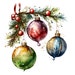 Christmas Baubles Clipart, Christmas Ornament Clipart, Jpgs, Instant ...