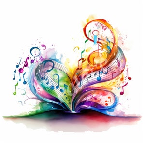 Fantasy Music Book Clipart, Fantasy Book Clipart, Jpgs, Digital ...