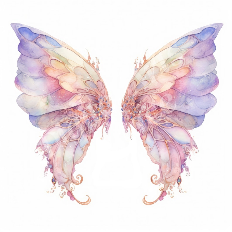 Fairy Wings Clipart, Fantasy Wings Clipart, Jpgs, Instants Digital ...