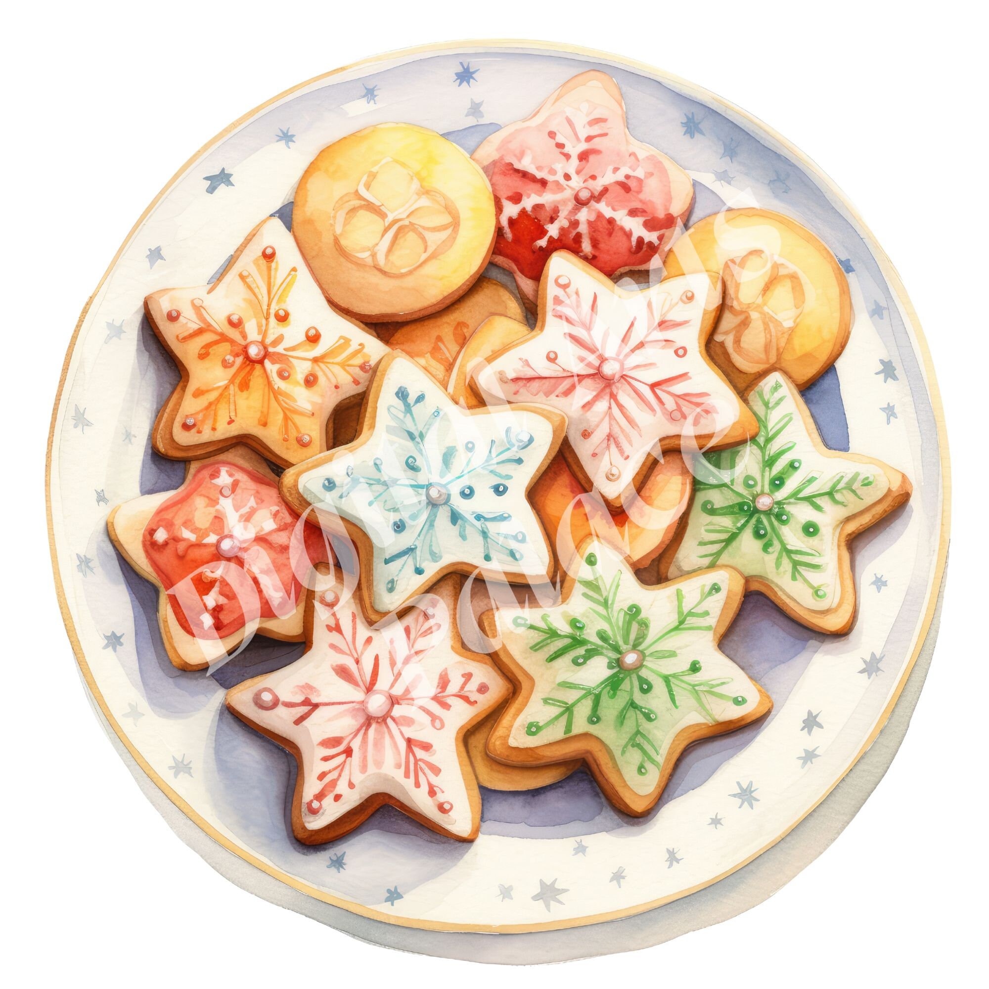 Christmas Cookies Clipart, Christmas Clipart Jpgs, Instant Digital ...