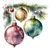 Christmas Baubles Clipart, Christmas Ornament Clipart, Jpgs, Instant ...