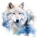 Wolf Clipart, Watercolor Arctic Wolf Clipart, Jpgs, Instant Digital ...