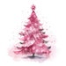 Pink Christmas Tree Clipart, Christmas Clipart, Jpgs, Instant Digital ...