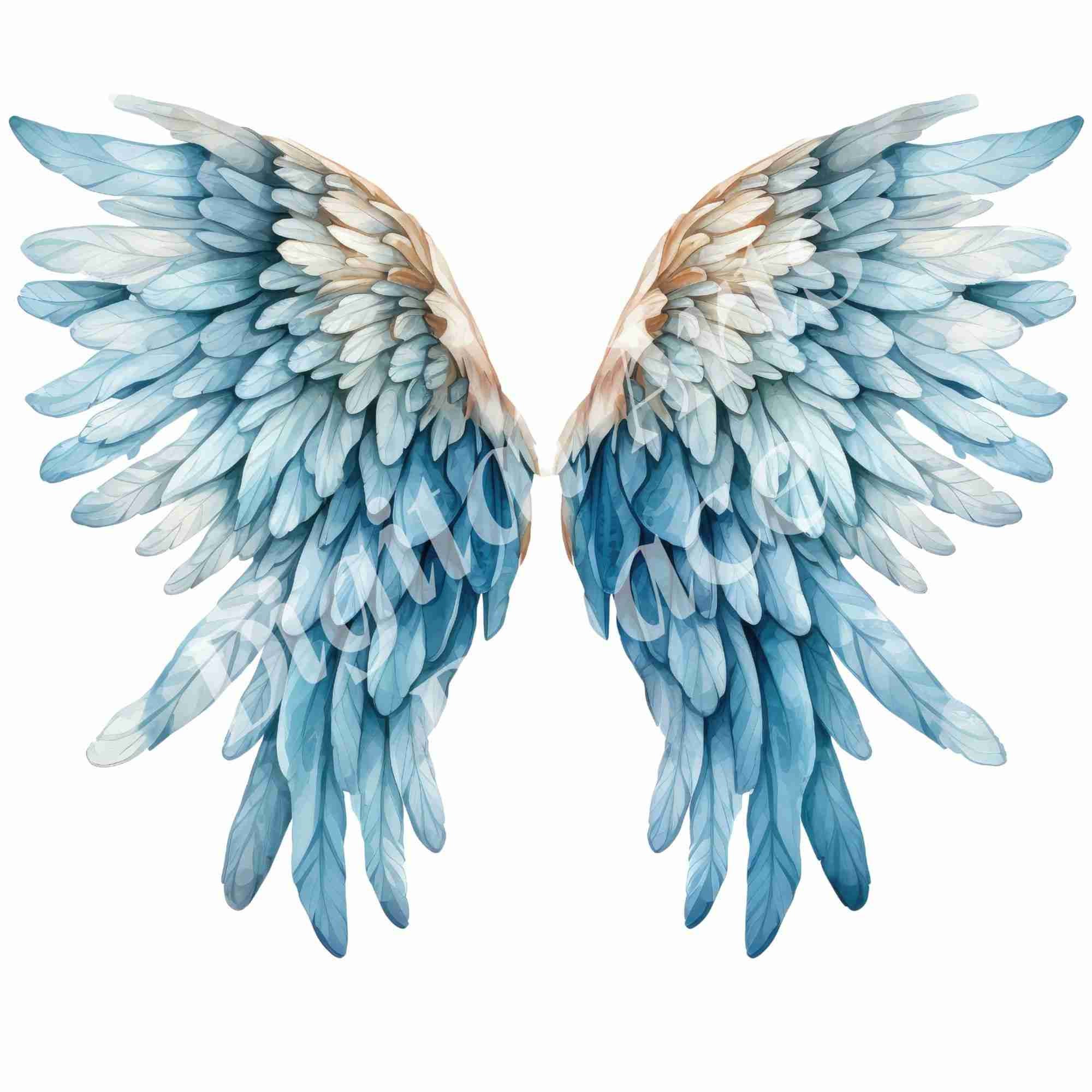 Angels Wings Clipart Angelic Fantasy Clipart Jpgs Instant - Etsy