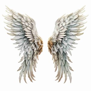 Angels Wings Clipart - Angelic Fantasy Clipart - Pngs - Instant Digital ...