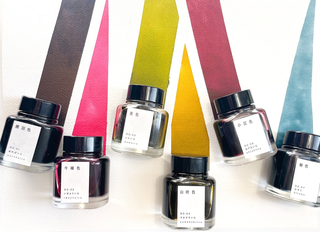 Fountain Pen Ink Inkwell TAG Stationery Kyo-no-oto Collection Black ...