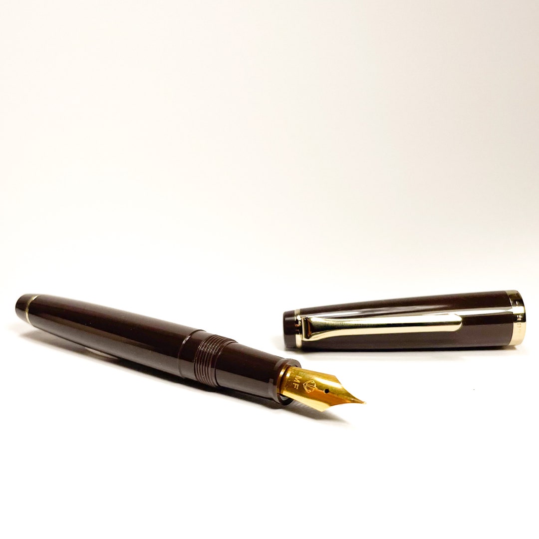 Sailor Lecoule Pale Brown Fountain Pen Nib Size MF Brown Fountain Pens ...