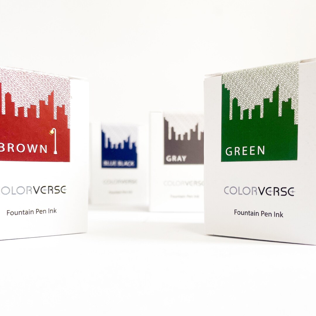 Fountain Pen Ink Colorverse Office Series Green, Blue-black, Brown ...