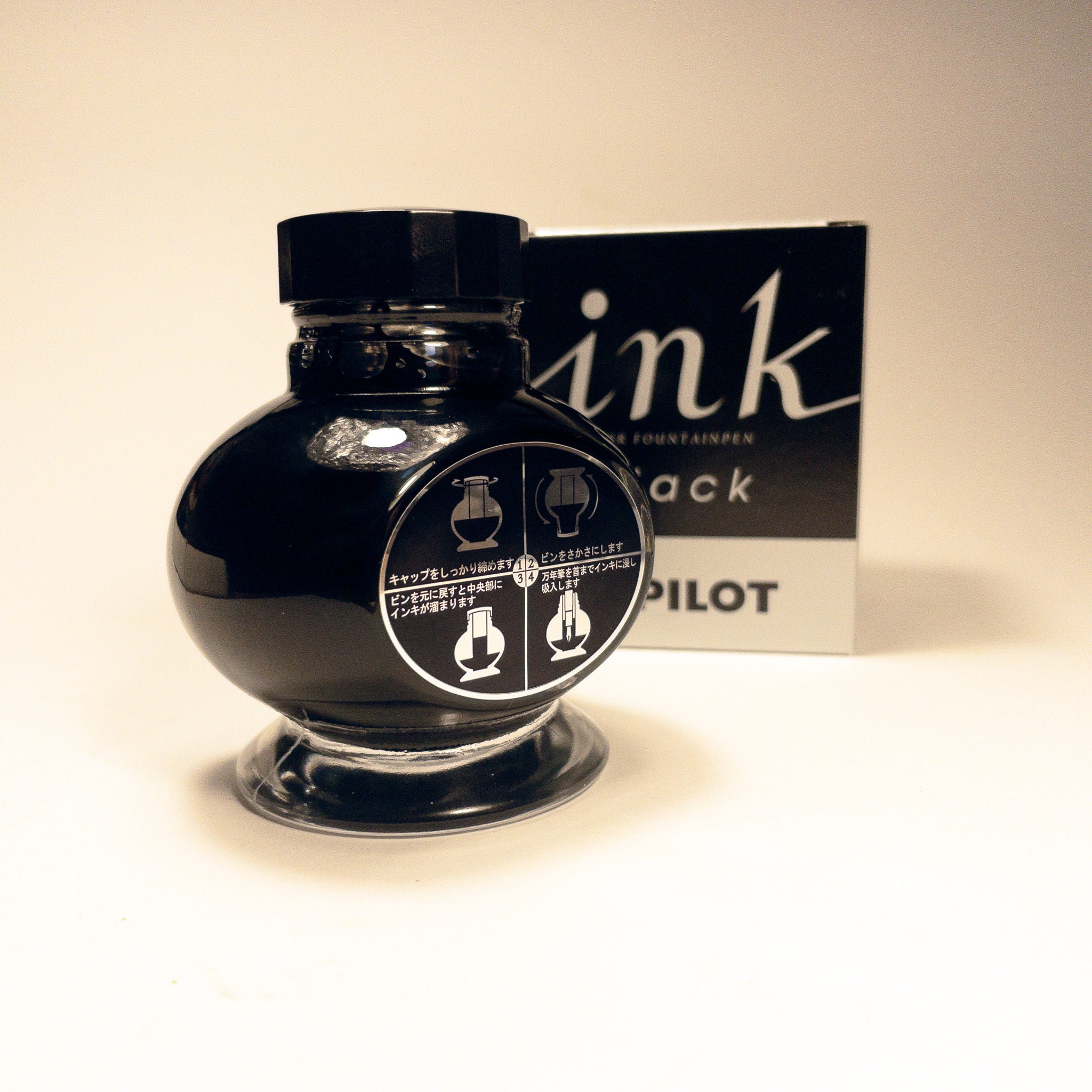 Fountain Pen Ink BLACK Pilot, Japan Import Water Resistant Bottle 70ml ...