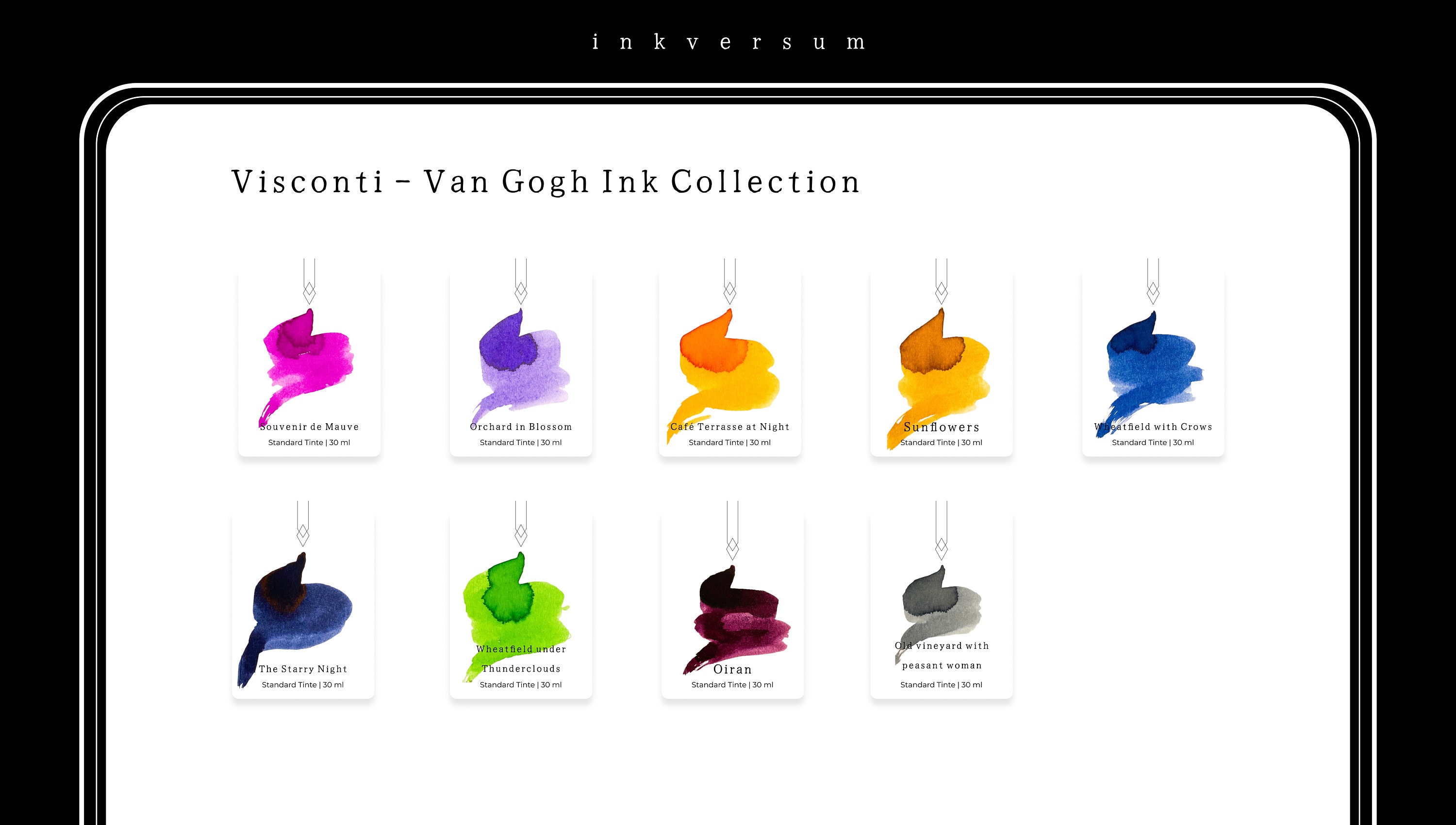Visconti Van Gogh Ink Collection 30 Ml Inkwell Ink for Fountain Pens - Etsy