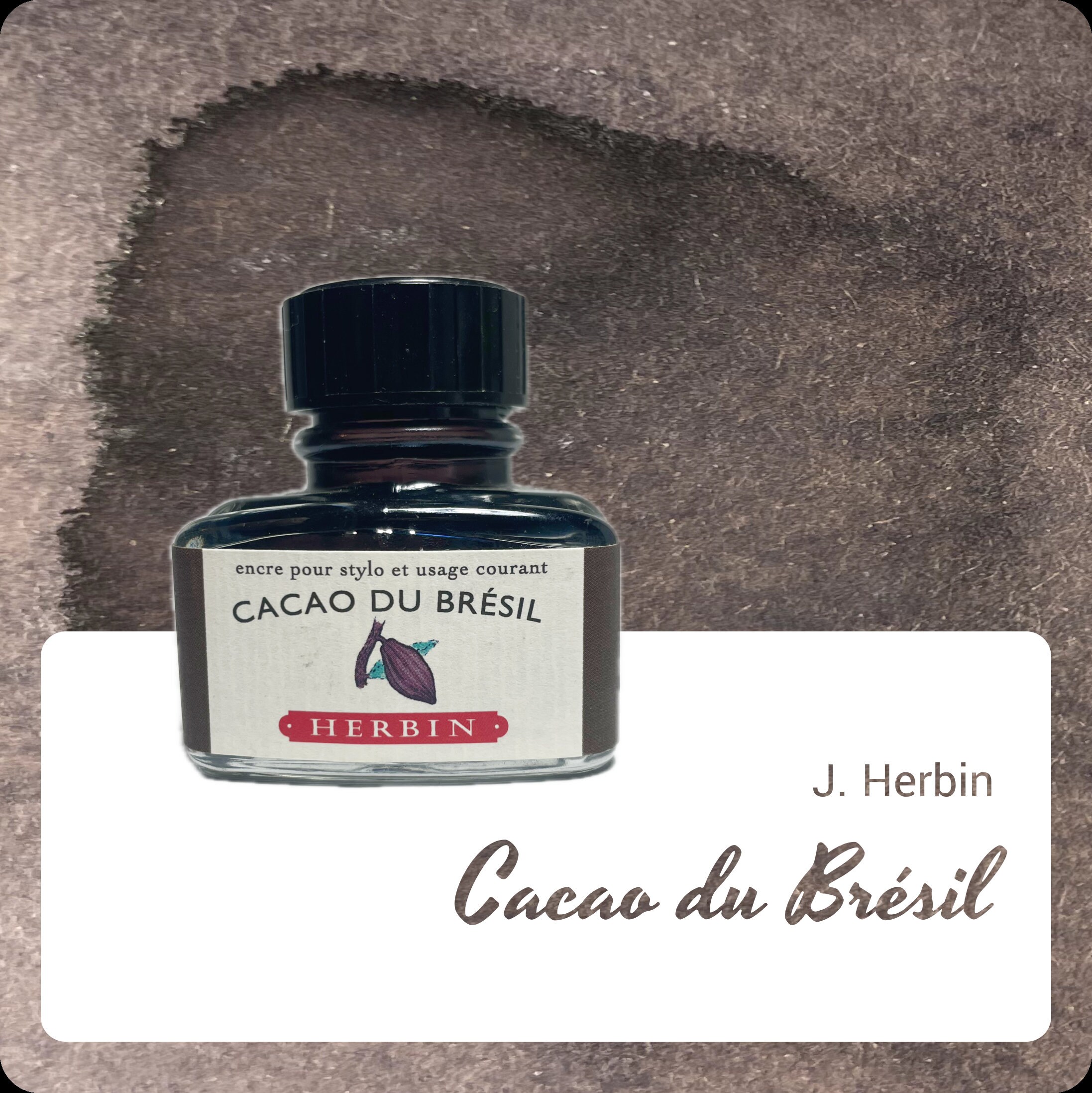 J. Herbin Ink for Fountain Pens / Inkwells, Ink Samples Ink Samples ...