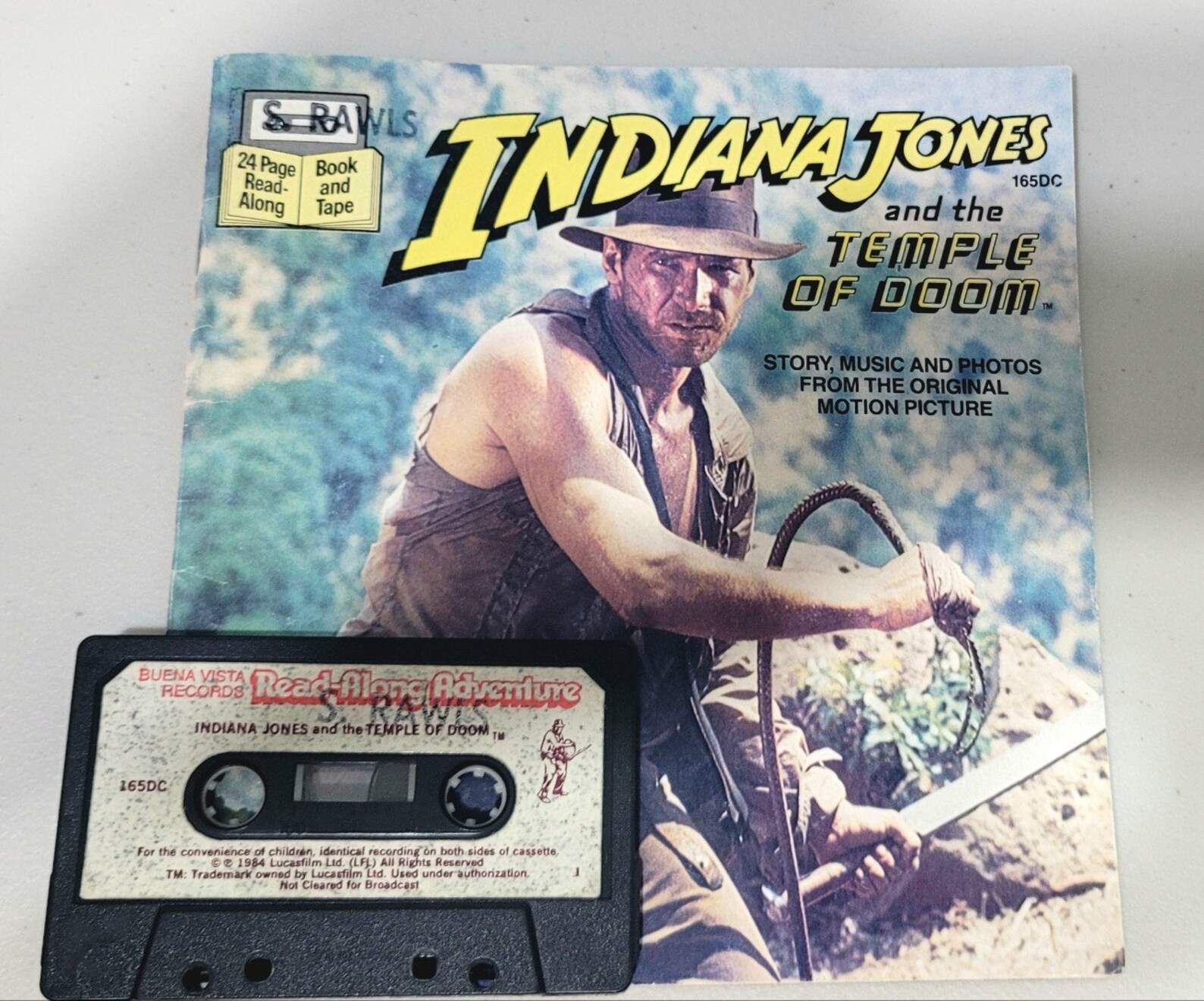 Indiana Jones and the Temple of Doom Read Along Book & Cassette Tape - Etsy