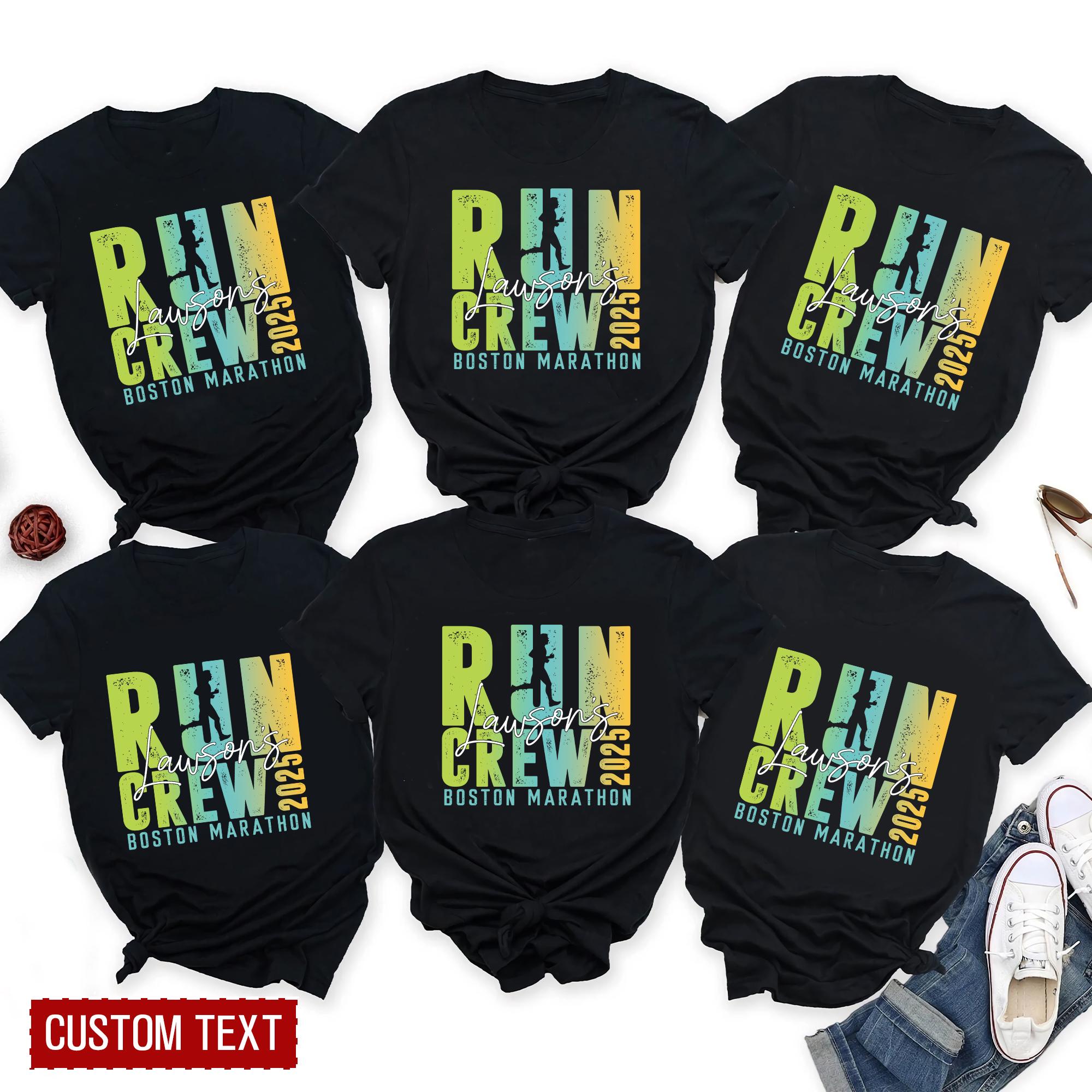 Personalized Name and Race Running Crew T-shirt, Custom Run Crew 2025 ...