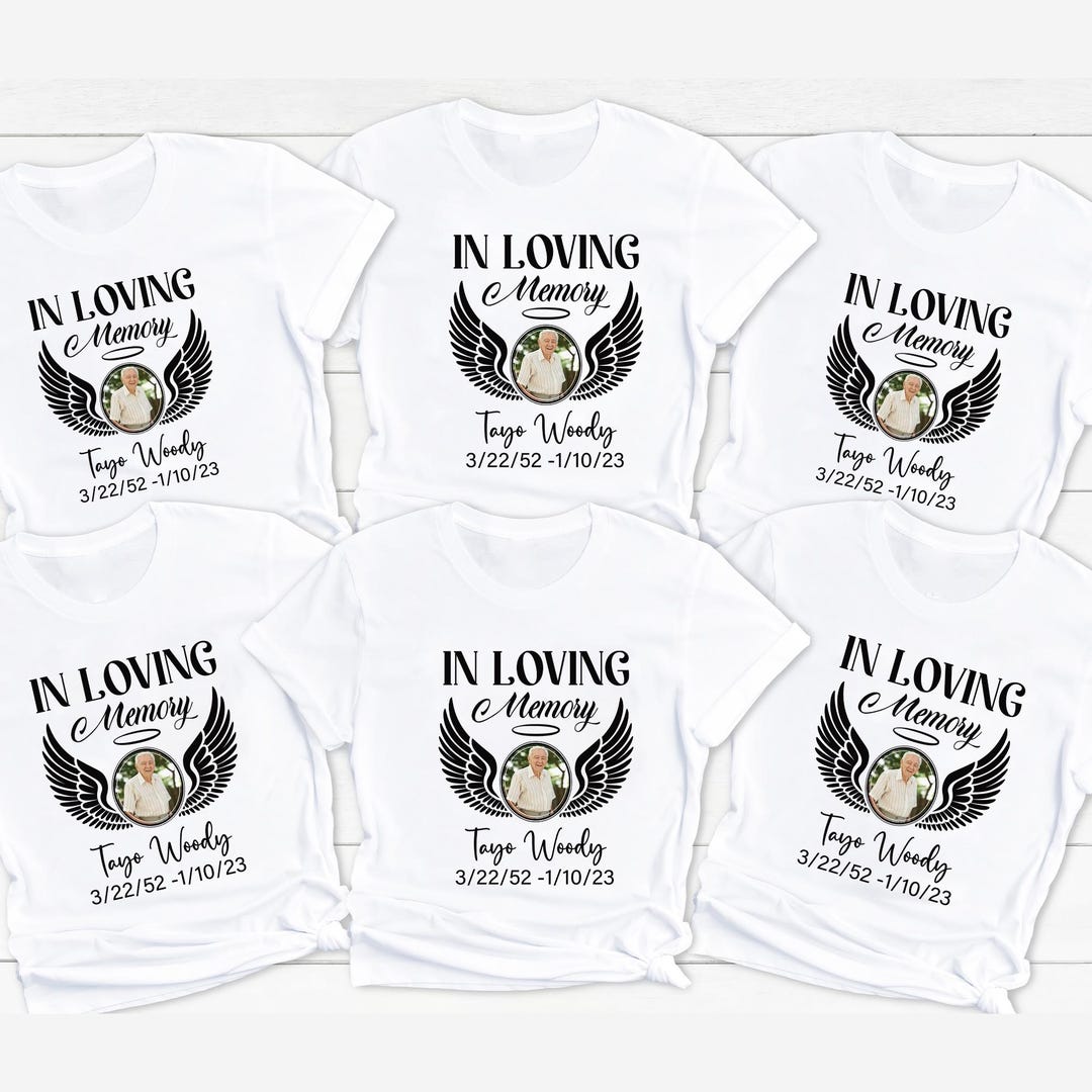 Personalized in Loving Memory T-shirt, Custom Memorial Photo Shirt ...