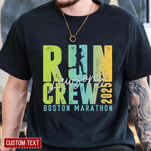 Personalized Name and Race Running Crew T-shirt, Custom Run Crew 2025 ...