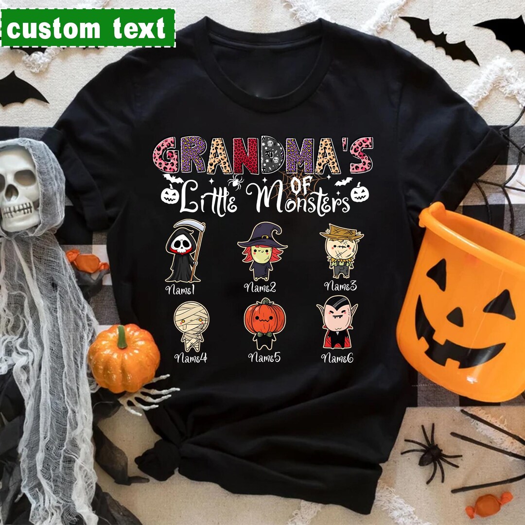 Personalized Grandma Little of Monsters, Halloween Grandma With ...
