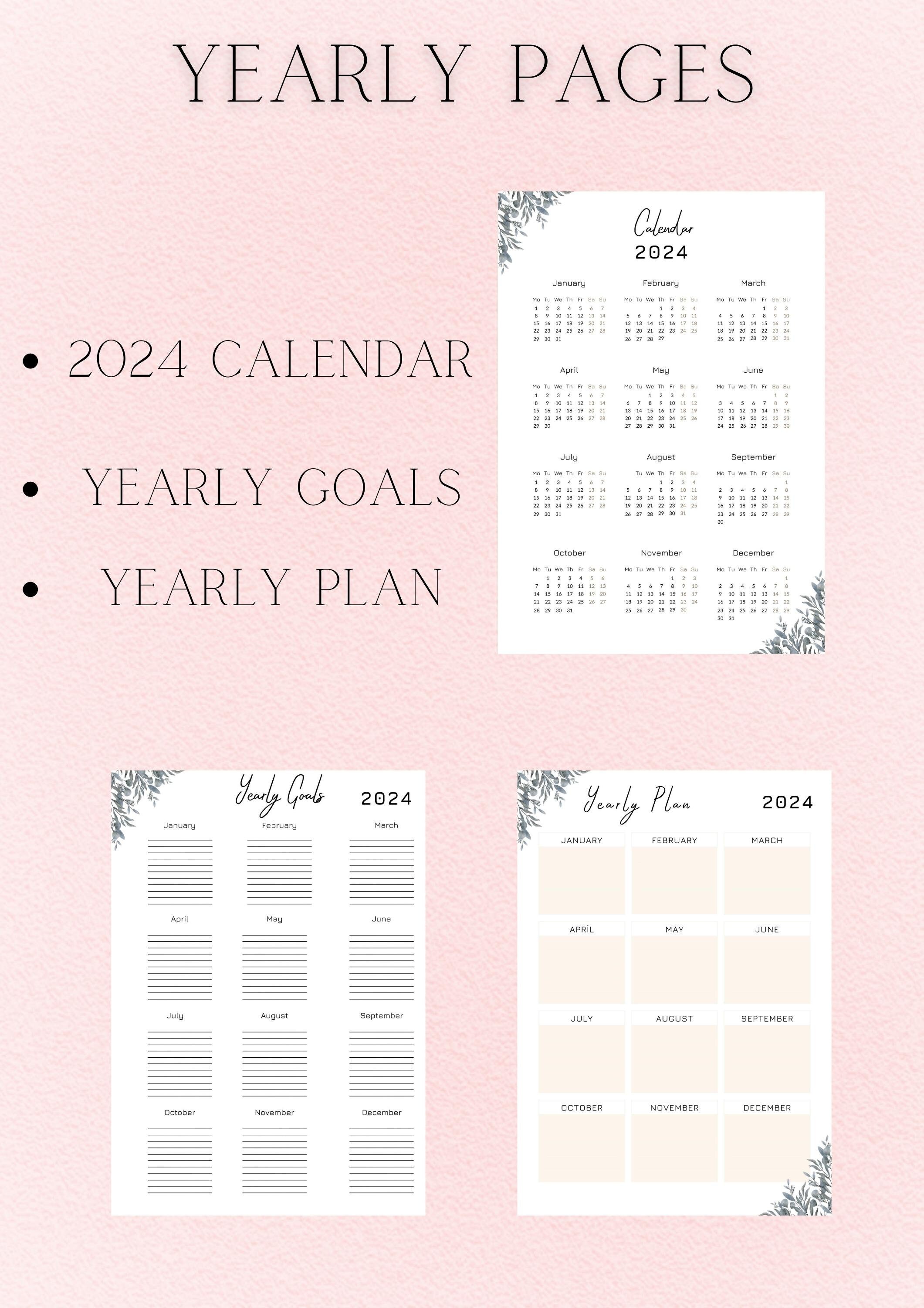 Printable Planner Pdf , Personal Planner Bundle,2024,daily Weekly ...