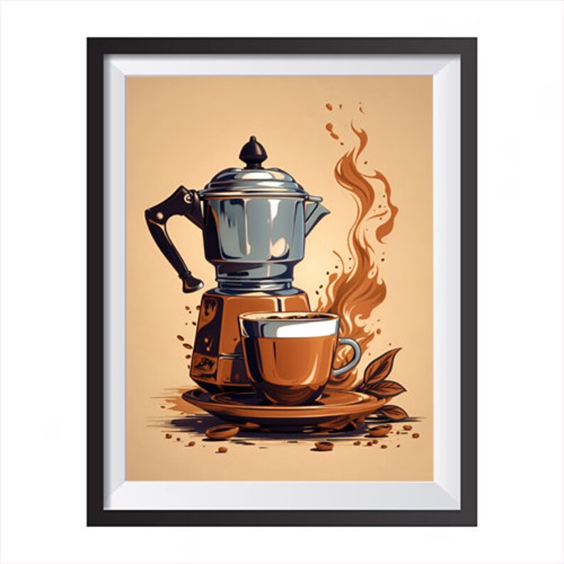 Coffee Art Poster, Easy Download, Instant Download, Printable Present ...