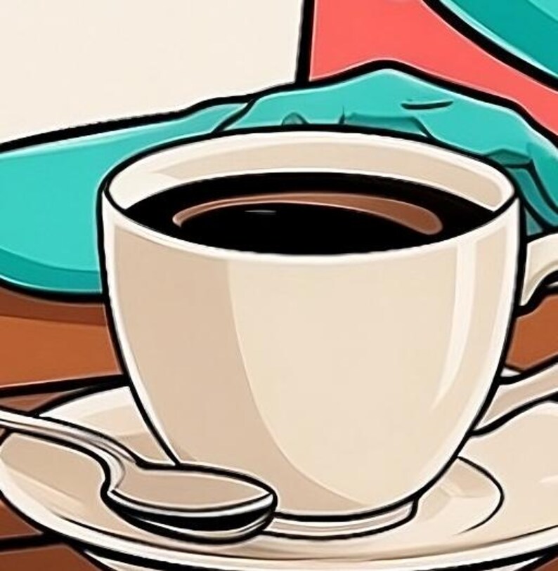 Alien Drinking Coffee, Human Fuel is Delicious, Easy Download, Instant ...