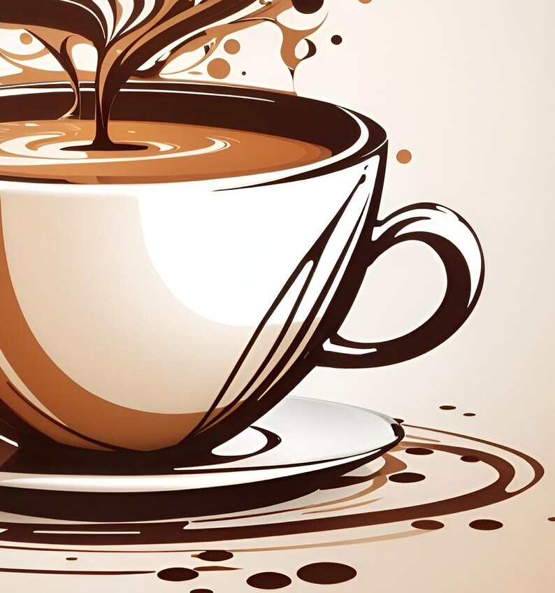 Coffee Art Poster, Easy Download, Instant Download, Printable Present ...