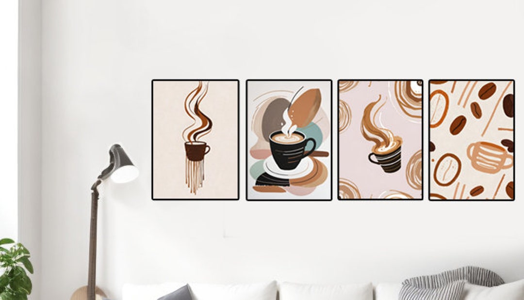 Coffee Art Posters Set, Easy Download, Instant Download, Printable ...