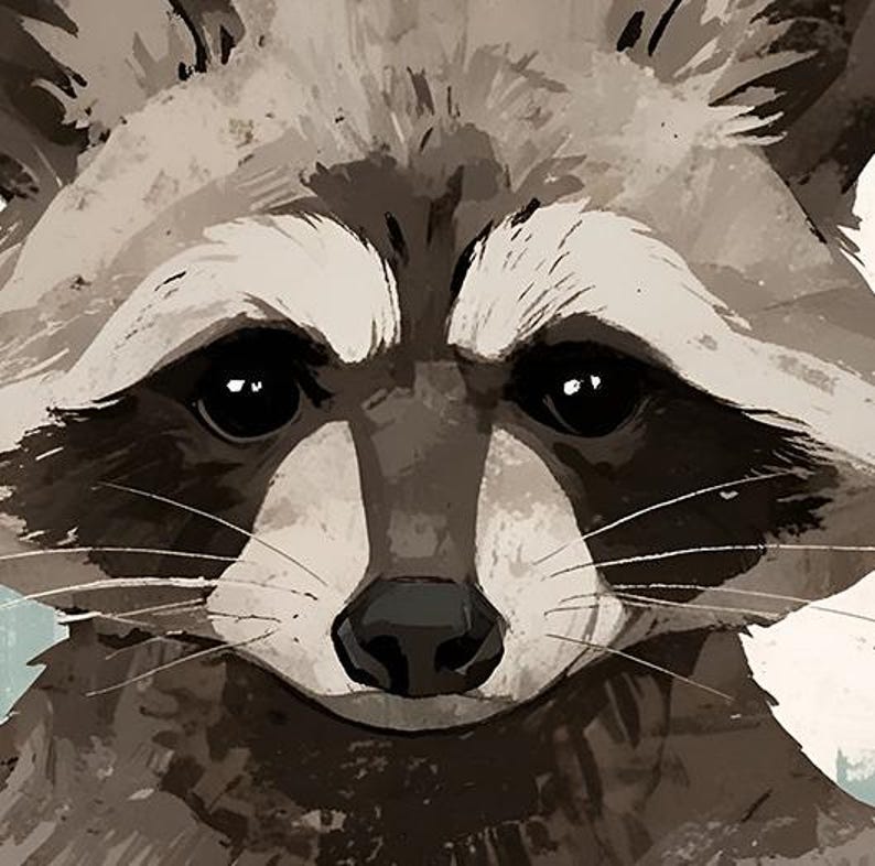 Coffee Art Poster, Animals Drinking Coffee, Easy Download, Instant ...