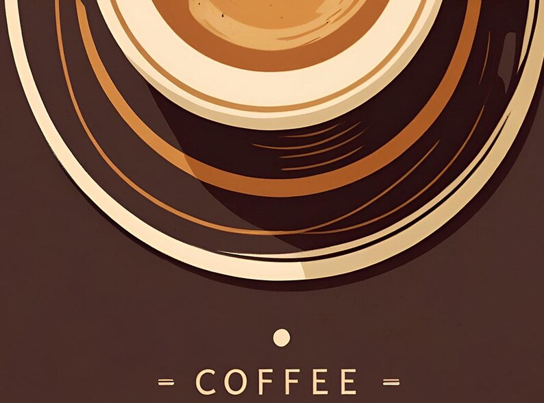 Coffee Art Poster, Easy Download, Instant Download, Printable Present ...