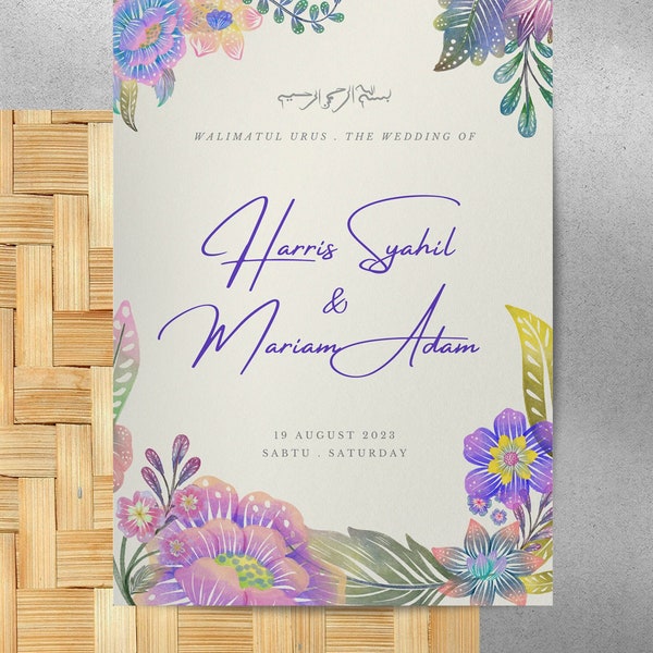 Malay Wedding Invitation - Etsy