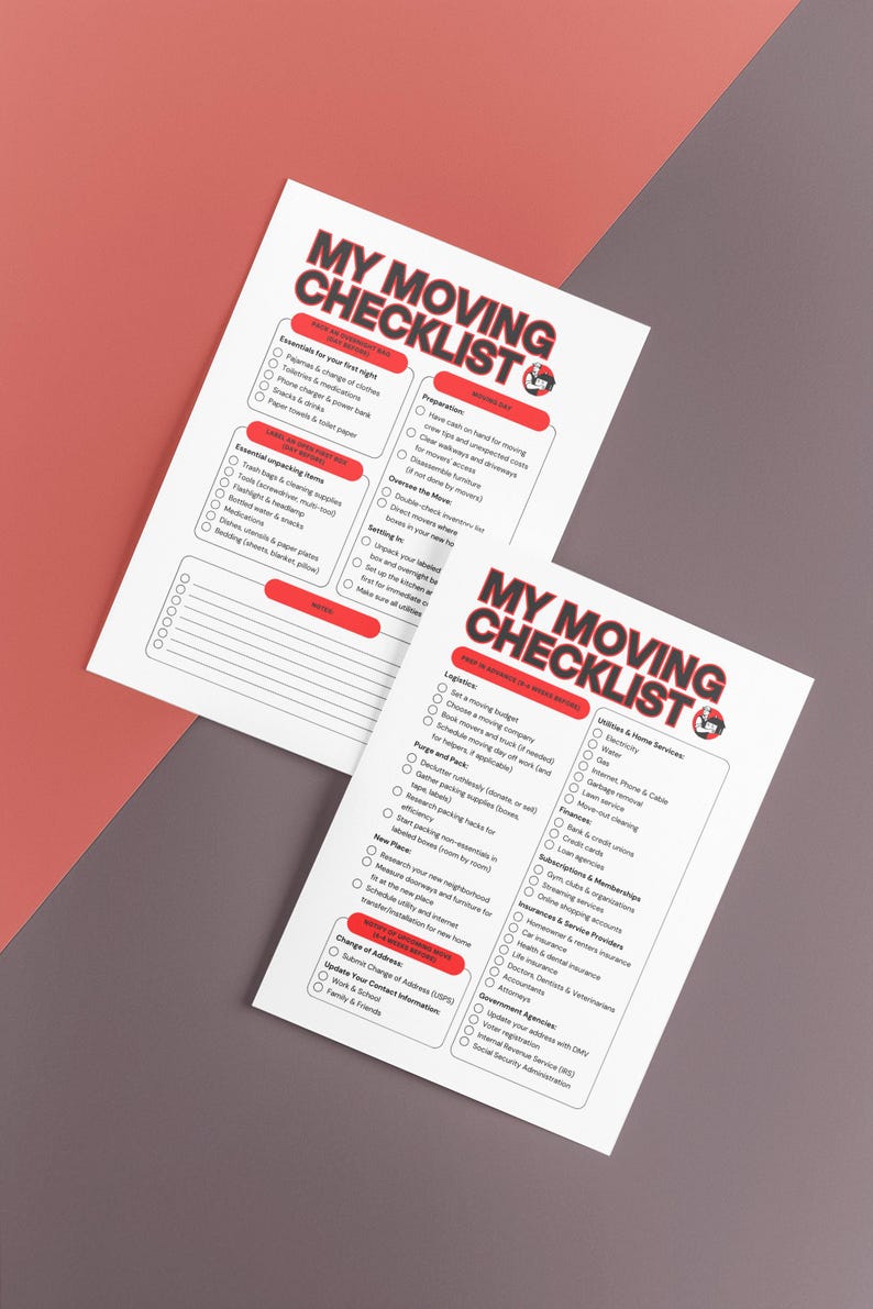 Ultimate Moving Magic Planner, Declutter Checklist, Moving Guide ...