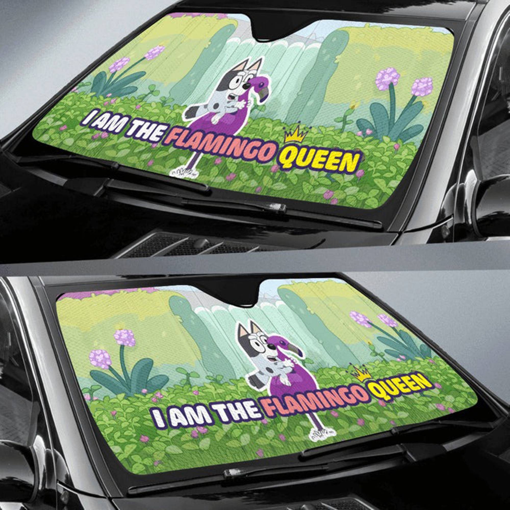 Bluey Car Sun Shade Bluey and Bingo Muffin Heeler Bandit - Etsy